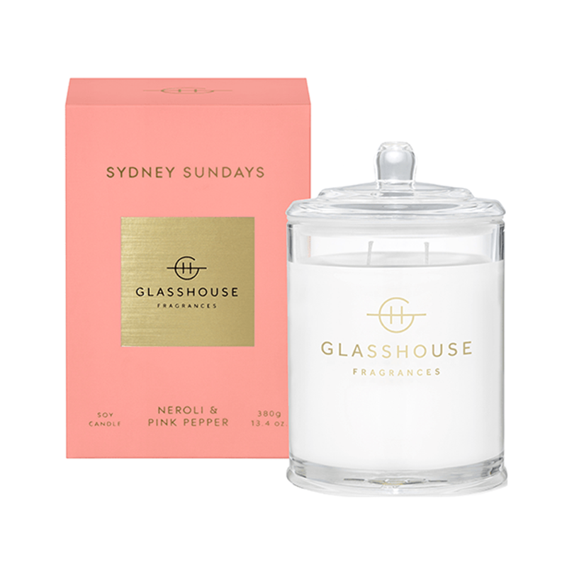 Glasshouse Fragrances Soy Candle 380g - Sydney Sundays | BeautyFresh